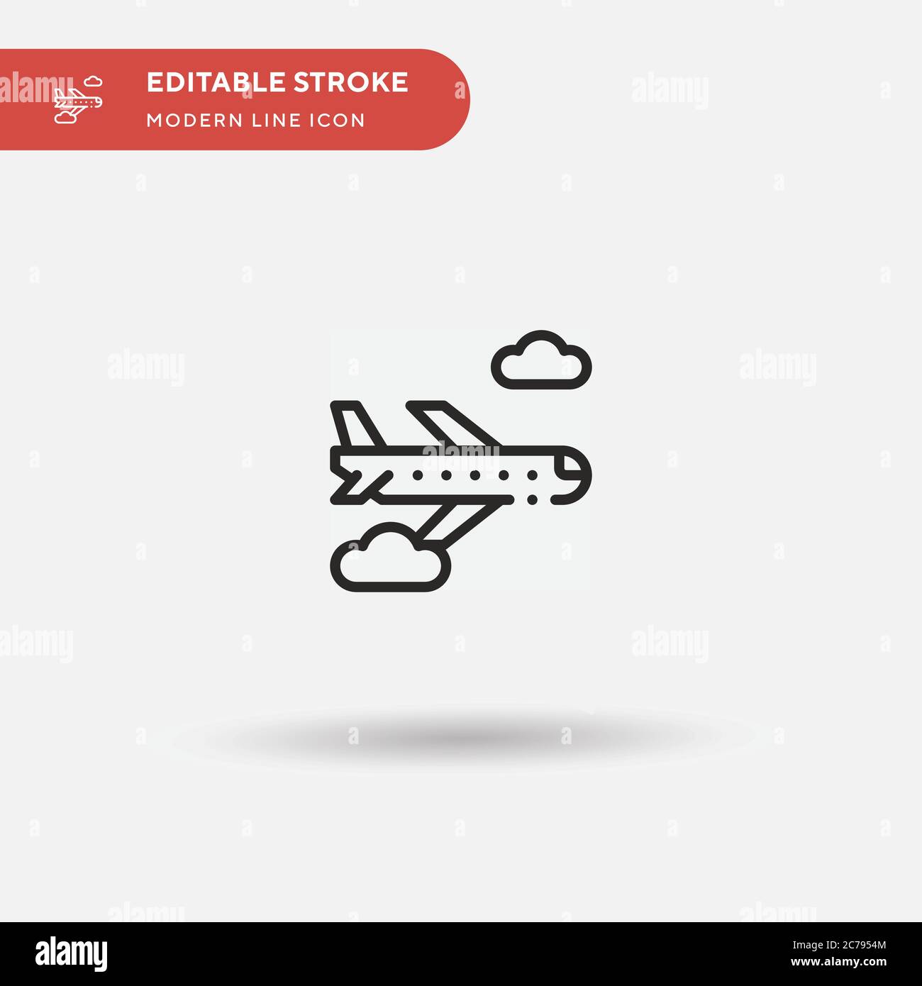 Flight Simple vector icon. Illustration symbol design template for web ...