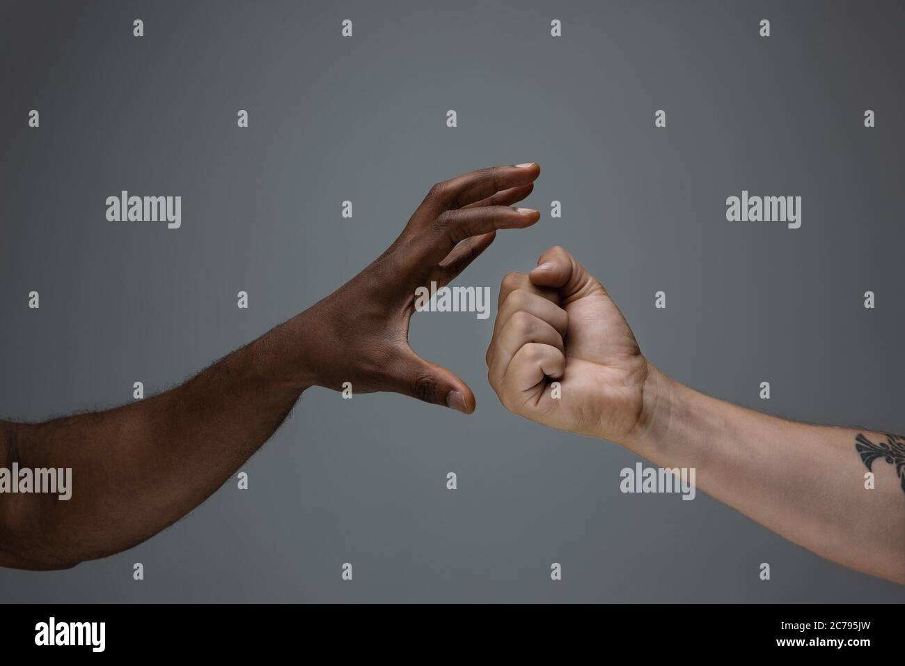 Stop accusation. Racial tolerance. Respect social unity. African and ...