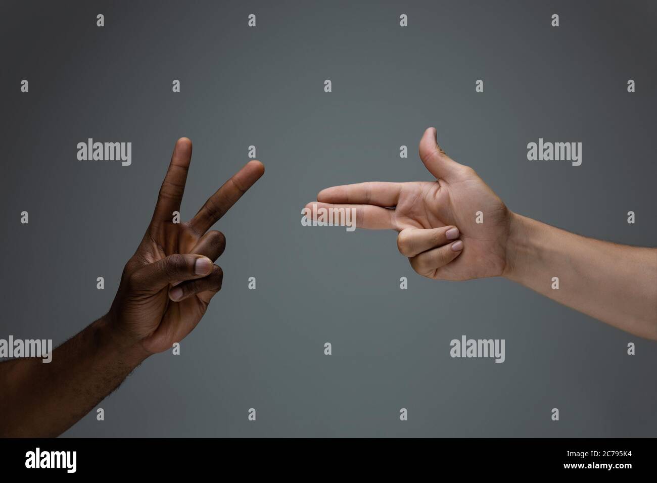 Peace and war. Racial tolerance. Respect social unity. African and ...