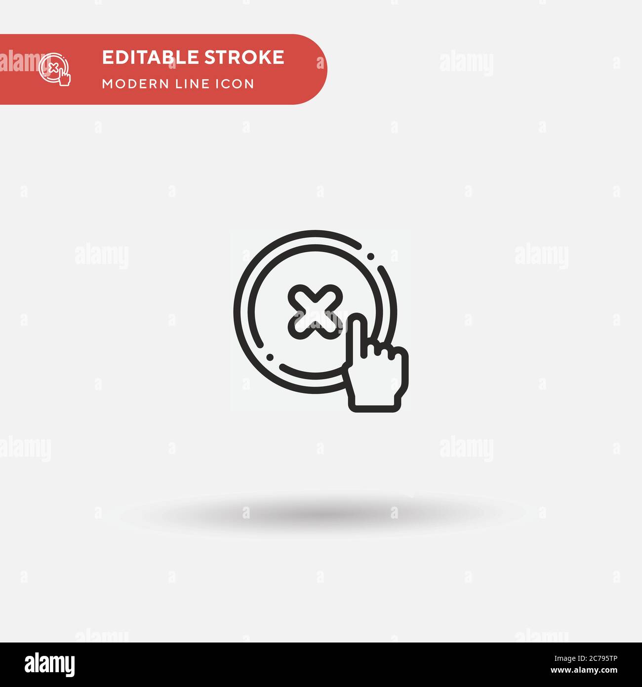 Cancel Simple vector icon. Illustration symbol design template for web ...