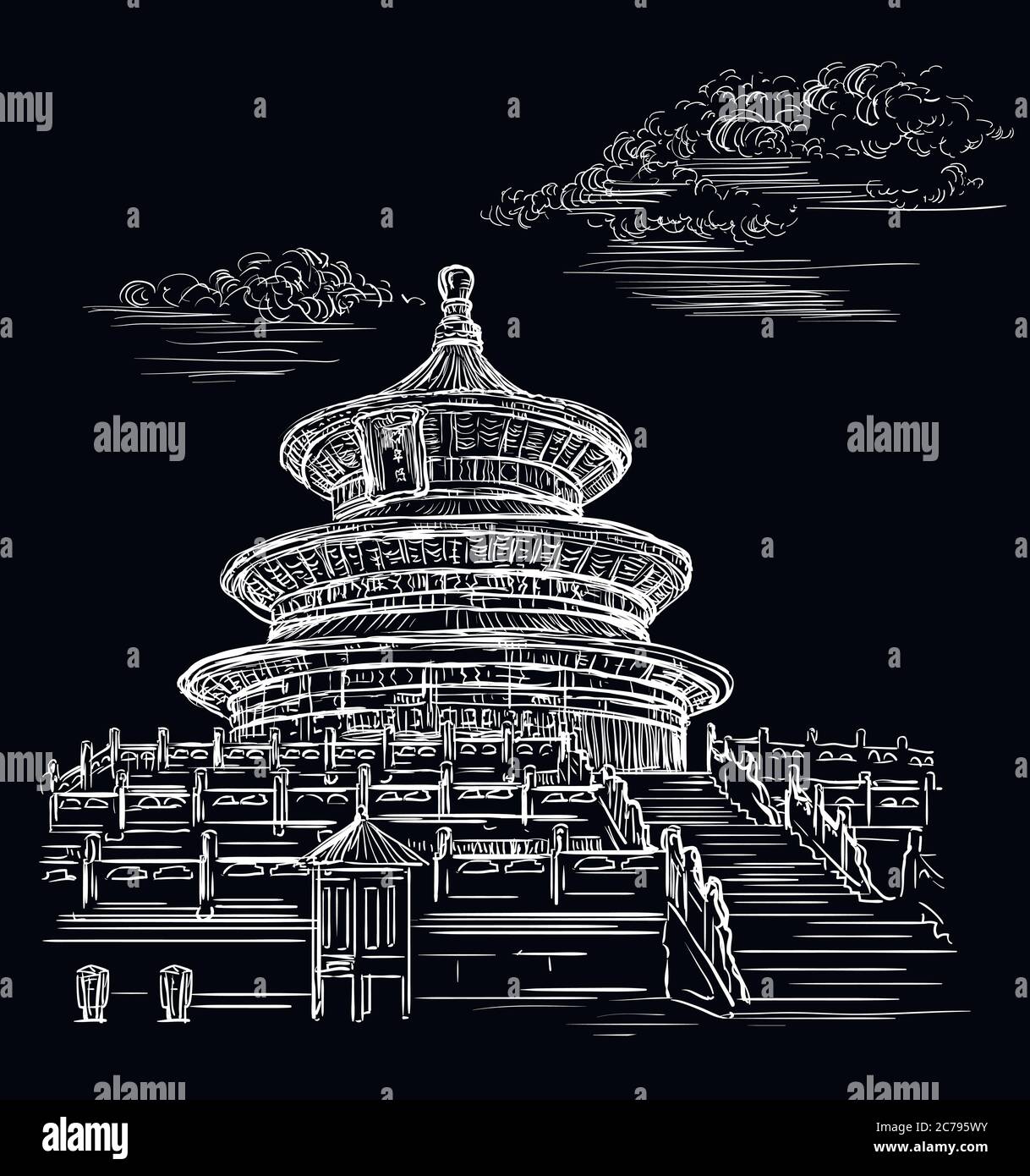 Temple Of Heaven Sketch