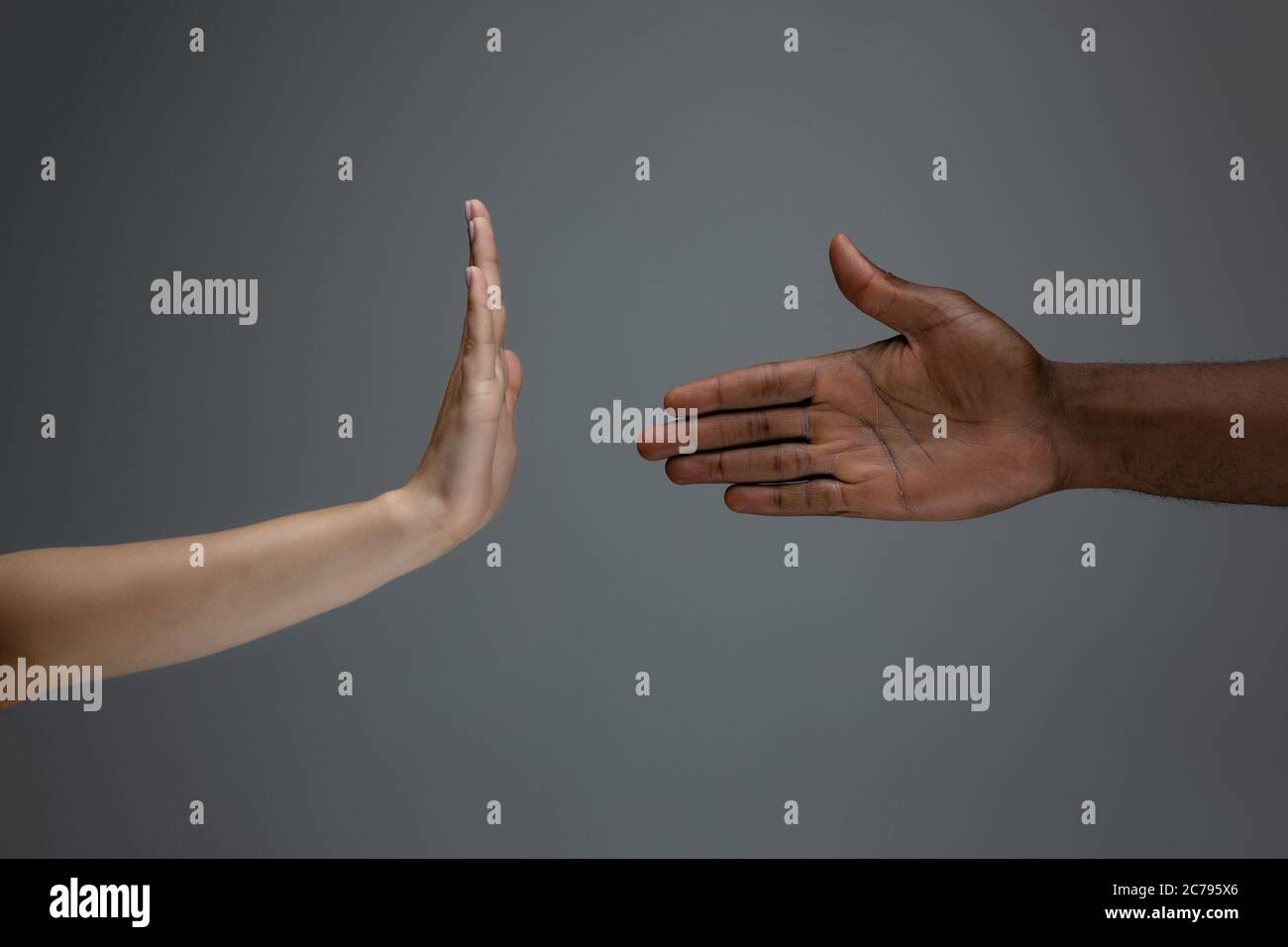 Stop shaming. Racial tolerance. Respect social unity. African and ...