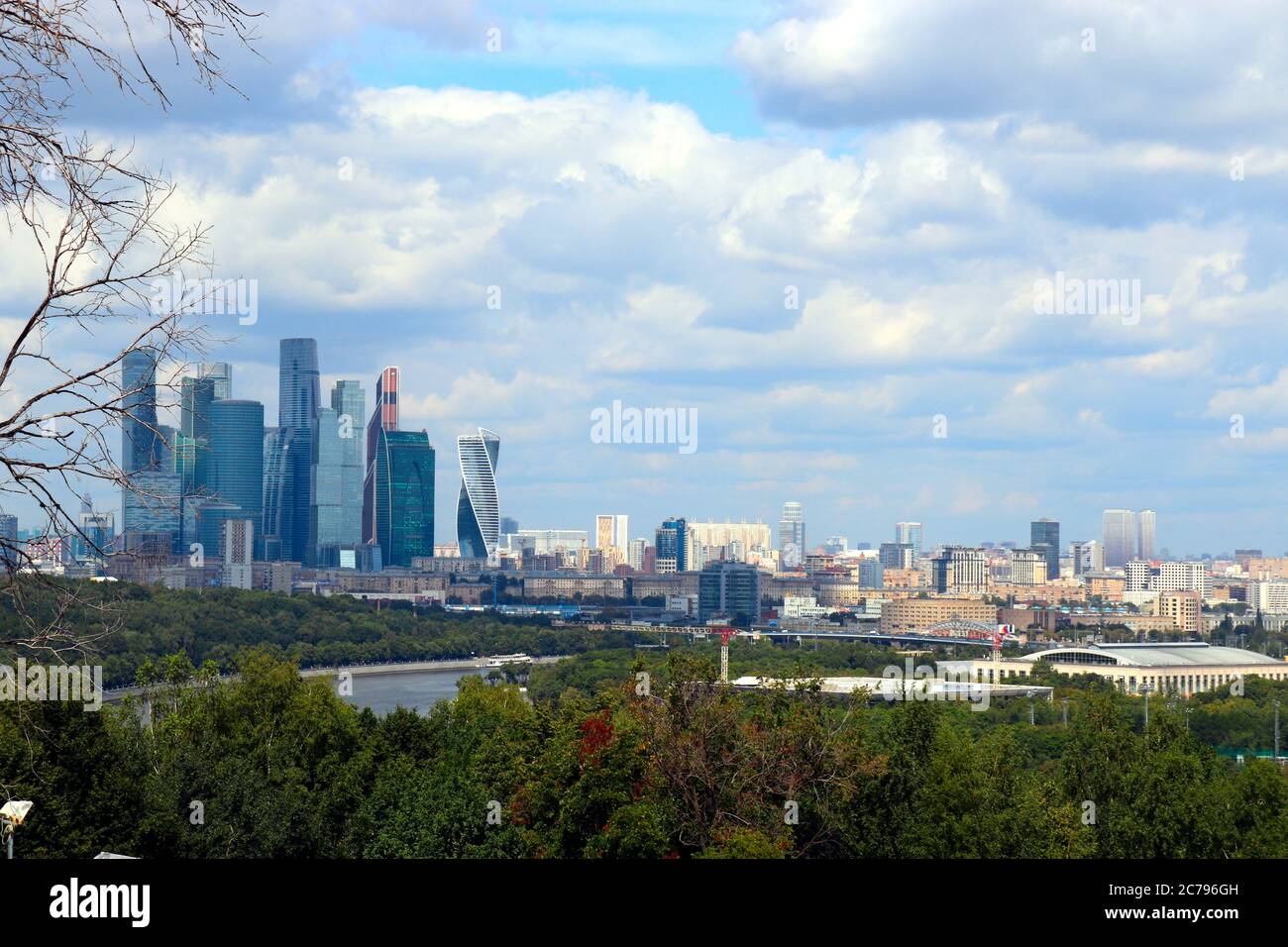 MOSCOW RUSSIA Large panorama view of Moscow City buildings modern ...