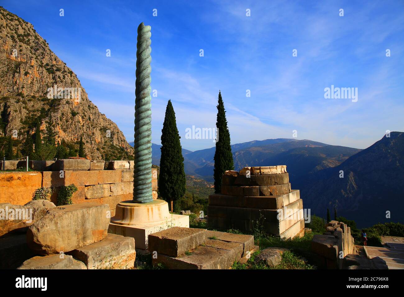 Delphi archaeological park, Greece Stock Photo - Alamy