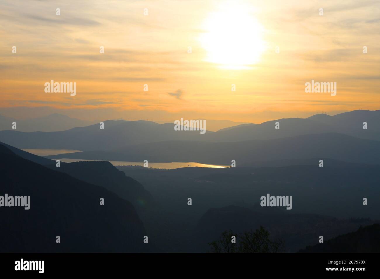 Sunset in delphi hi-res stock photography and images - Alamy