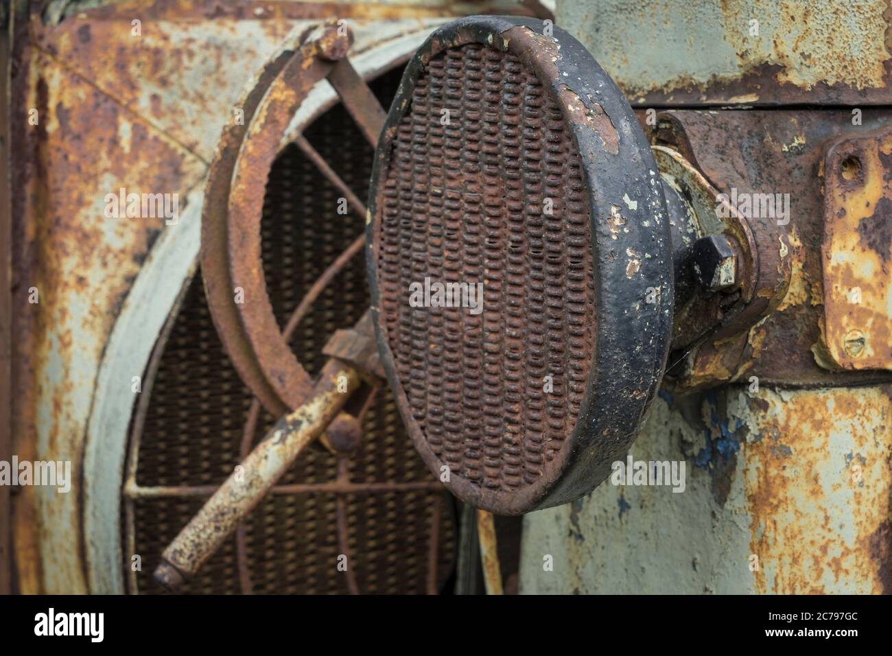 Detail of a historic diesel engine Stock Photo - Alamy