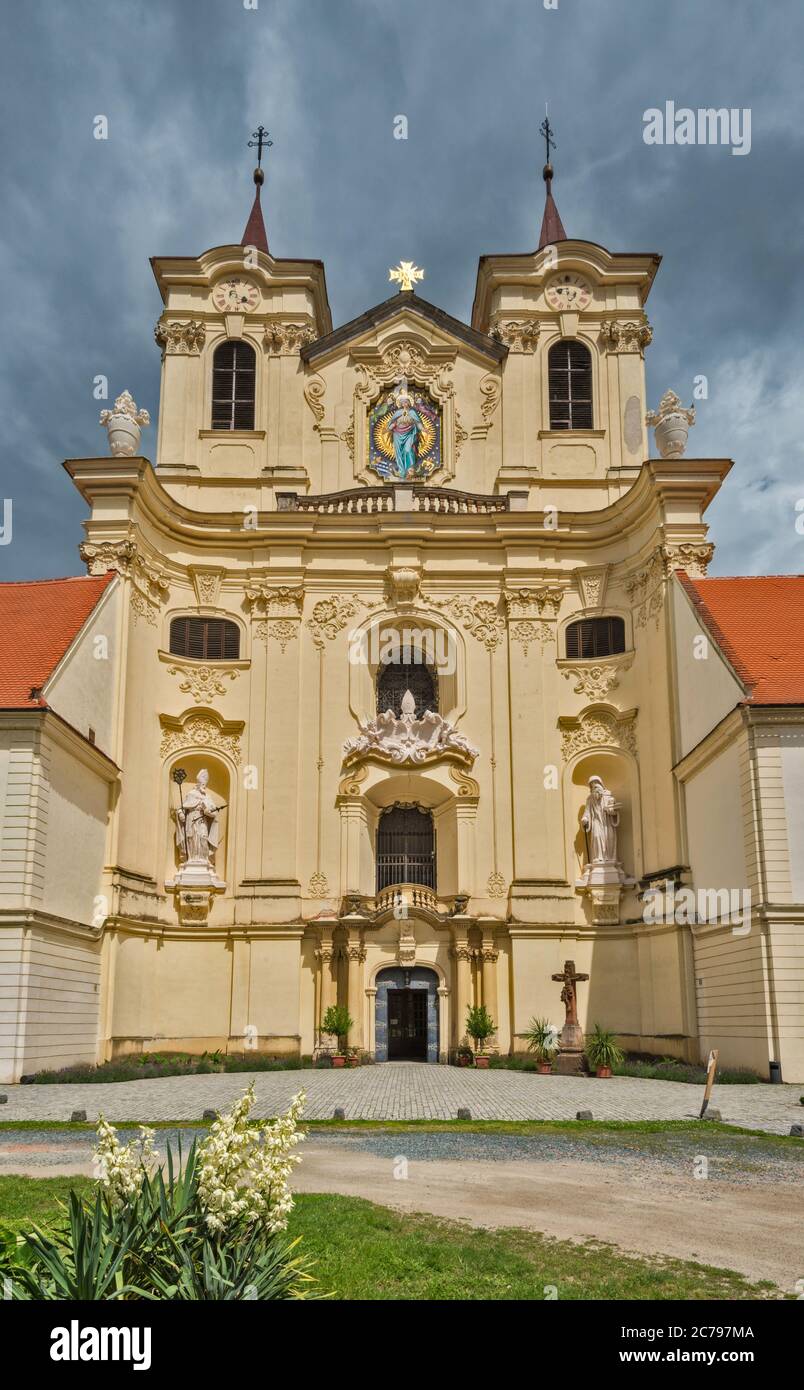 Church at Benedictine Monastery in Rajhrad, Moravia, Brno Region, Czech ...