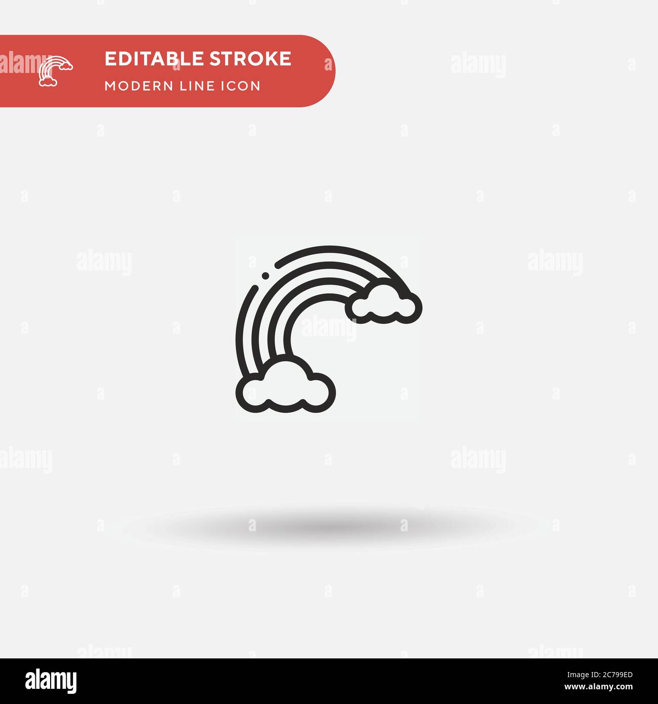 Rainbow Simple vector icon. Illustration symbol design template for web ...