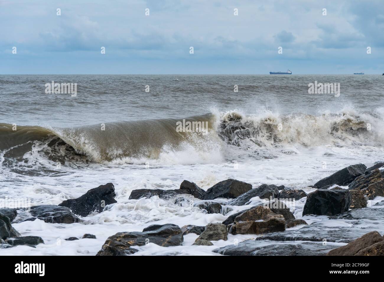 Big stormy waves on the black sea, Poti, Georgia Stock Photo - Alamy