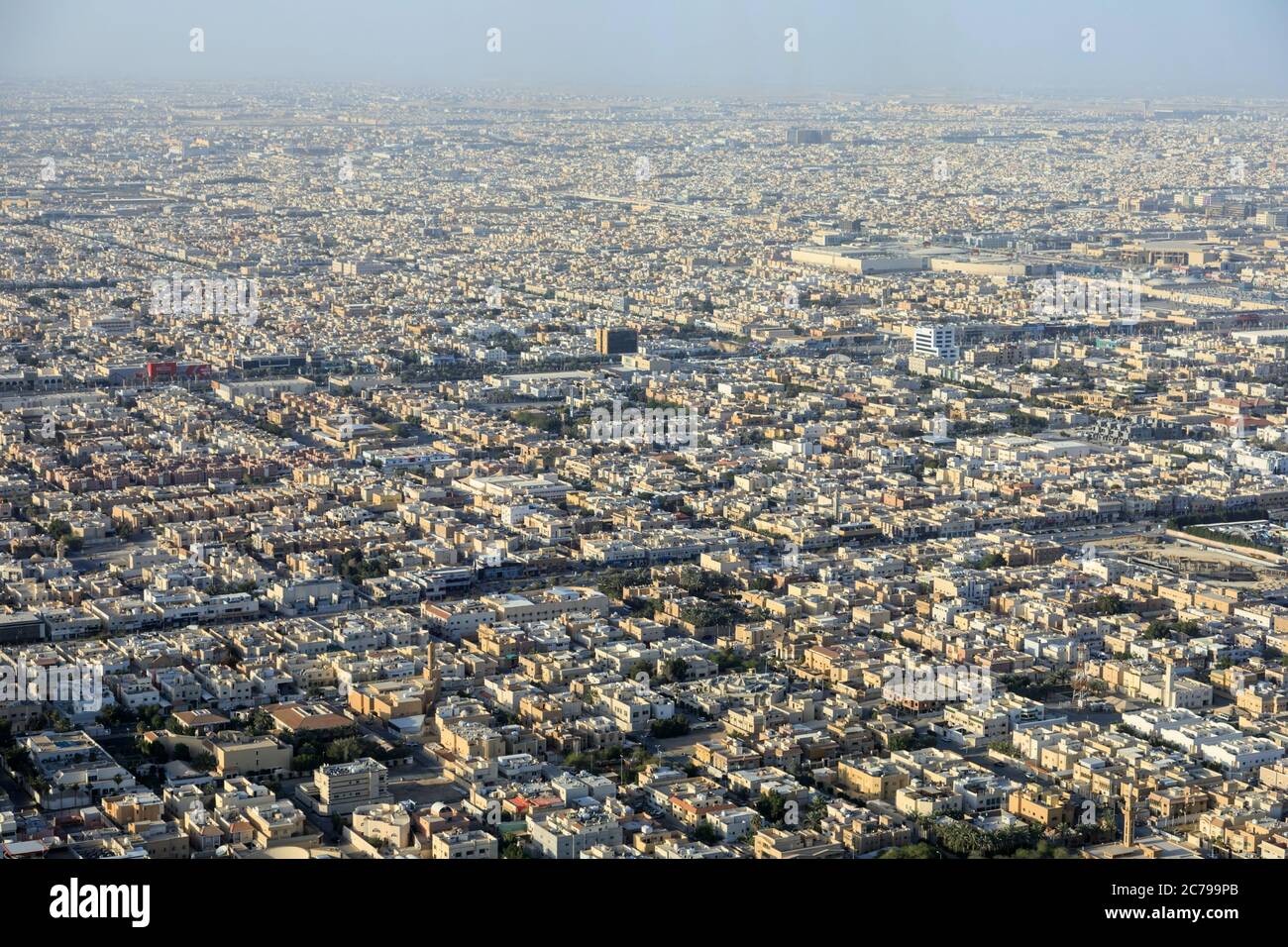 Riad, Saudi Arabia, February 14 2020: Aerial view of Riyadh downtown in ...
