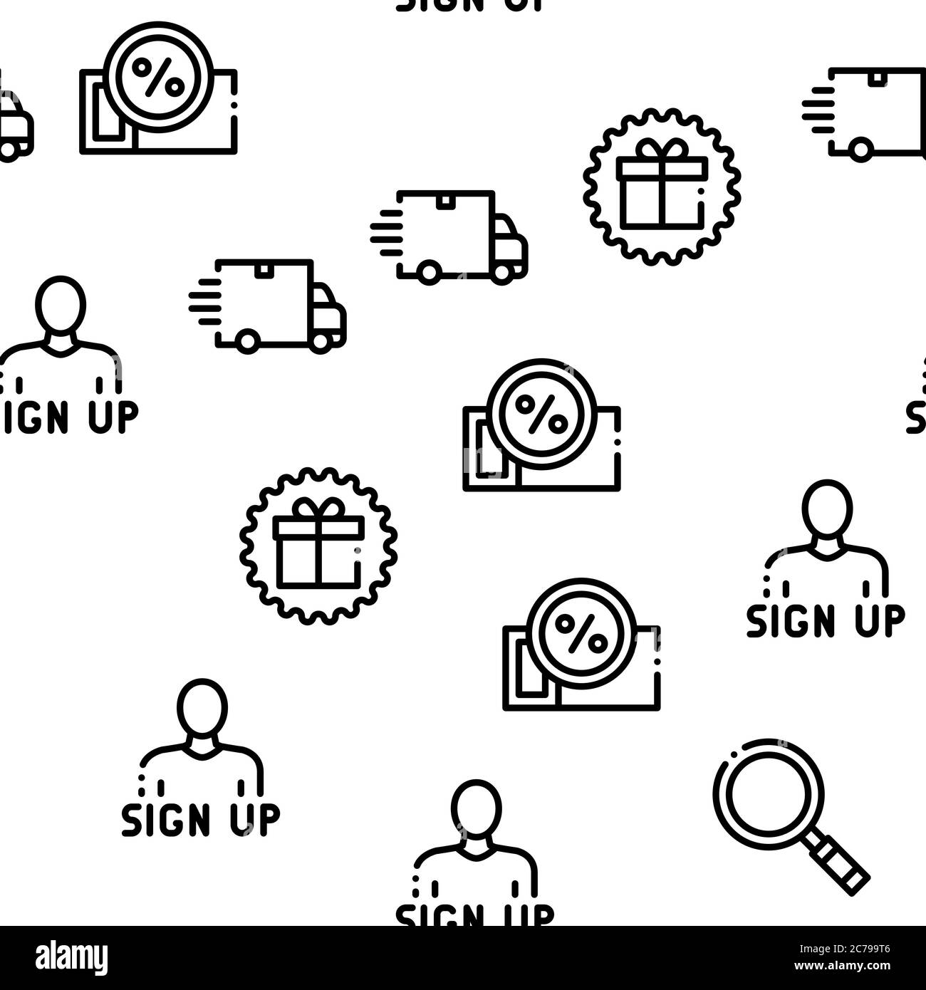 Webshop Internet Store Seamless Pattern Vector Stock Vector Image & Art ...