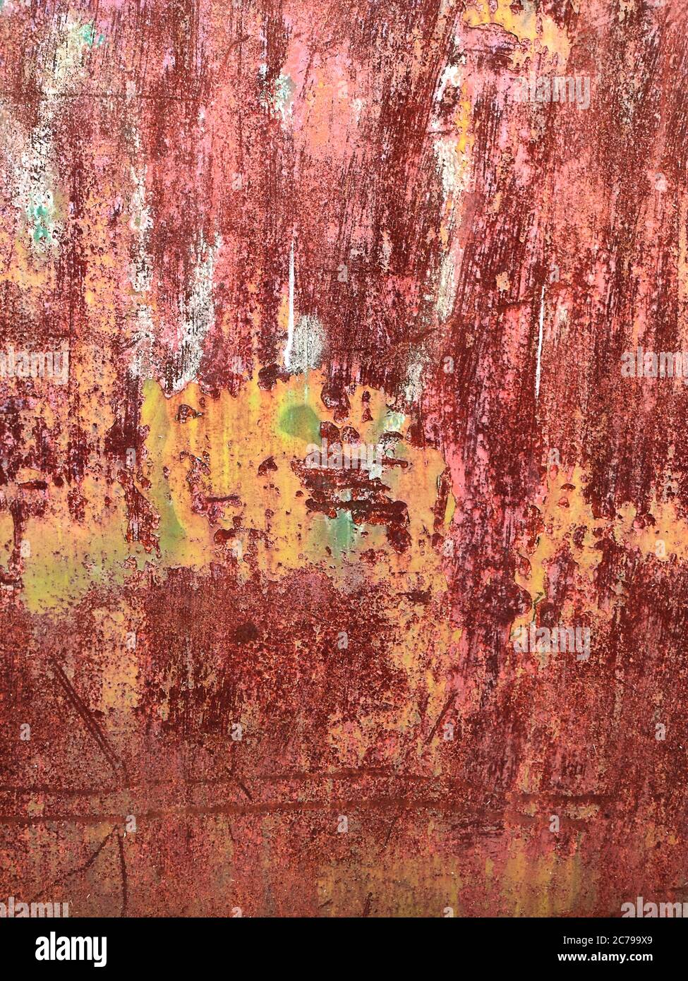 Corroded metal background. Rusted grey painted metal wall. Rusty metal ...
