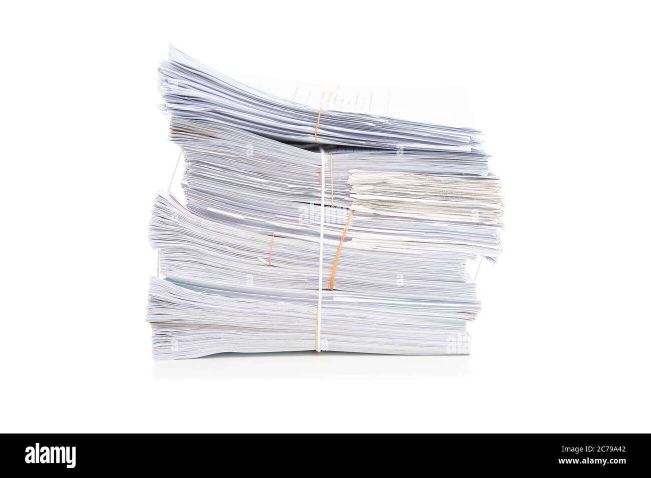 Stack of Documents isolated on white background. Documents pile Stock ...