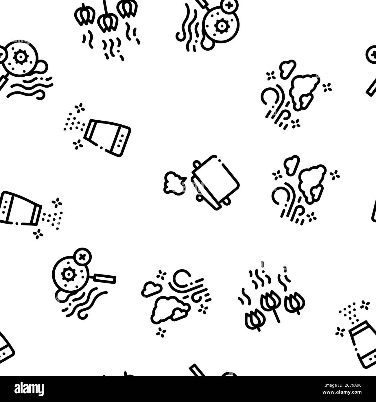 Odor Aroma And Smell Seamless Pattern Vector Stock Vector Image & Art ...