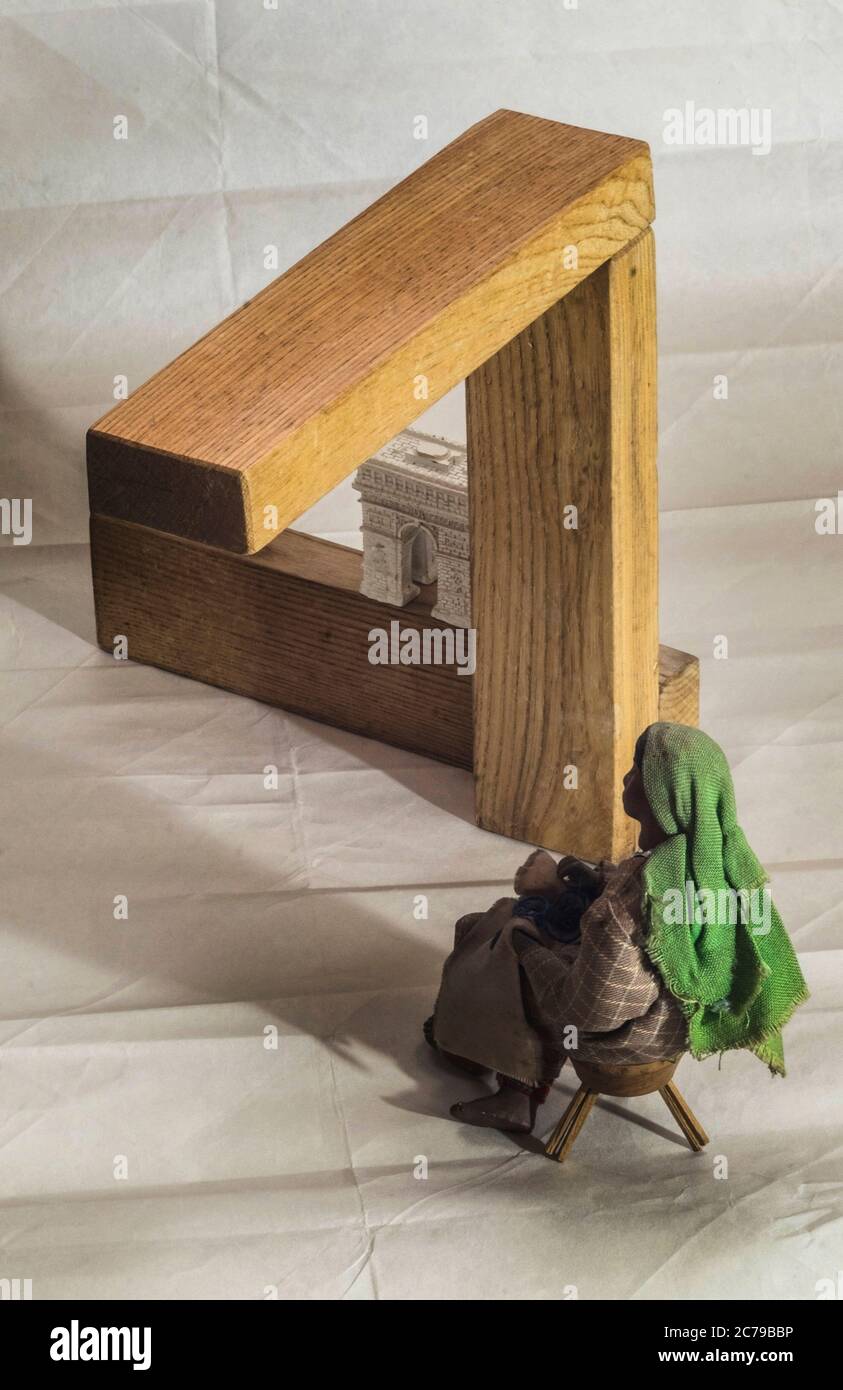 Impossible object / Penrose triangle Impossible object Stock Photo - Alamy