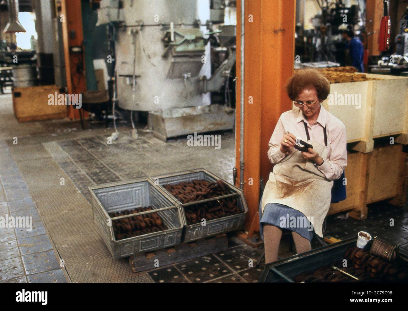 Ferrari 308 Production line in Ferrari factory in Maranello Italy1984 ...