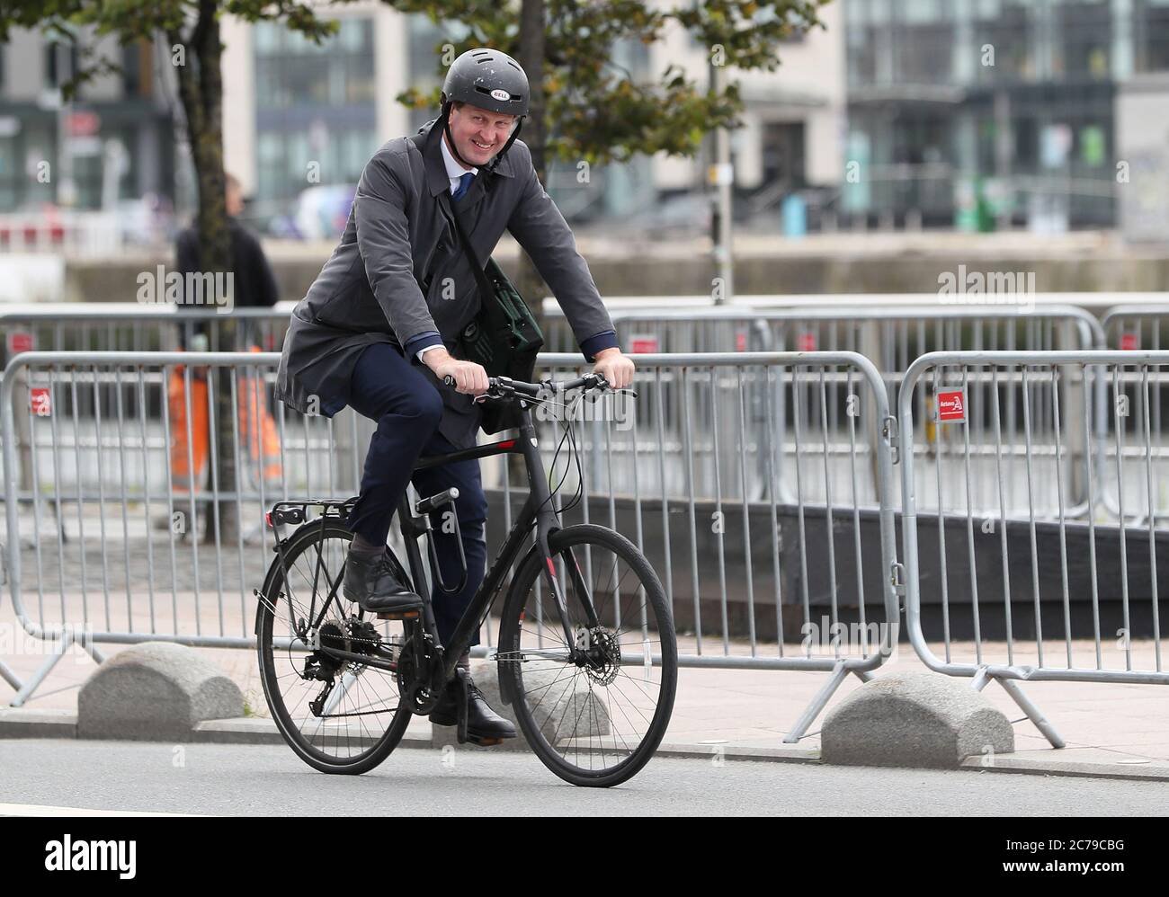 Fianna Fail's Jim O'Callaghan leaving the Convention Centre Dublin ...