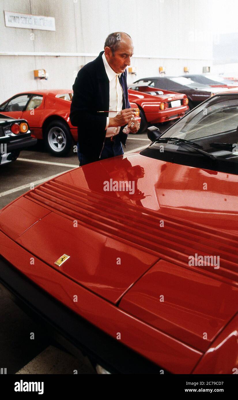 Ferrari 308 Production line in Ferrari factory in Maranello Italy1984 ...