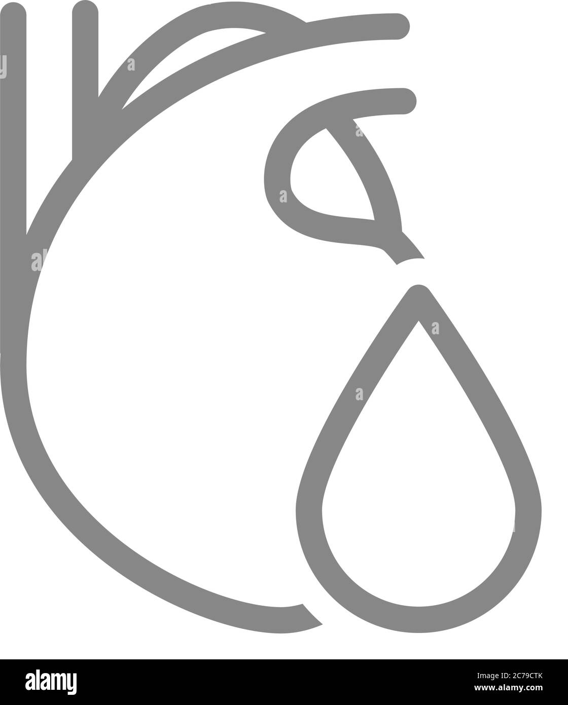 Heart with drop line icon. Blood donation, blood transfusion symbol ...