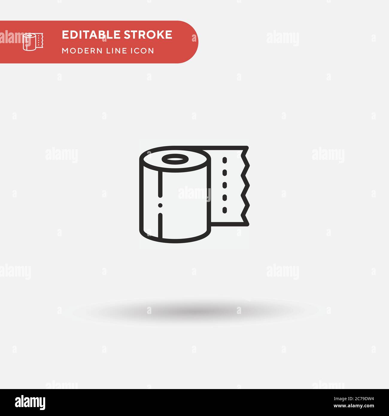 Toilet Paper Simple vector icon. Illustration symbol design template ...