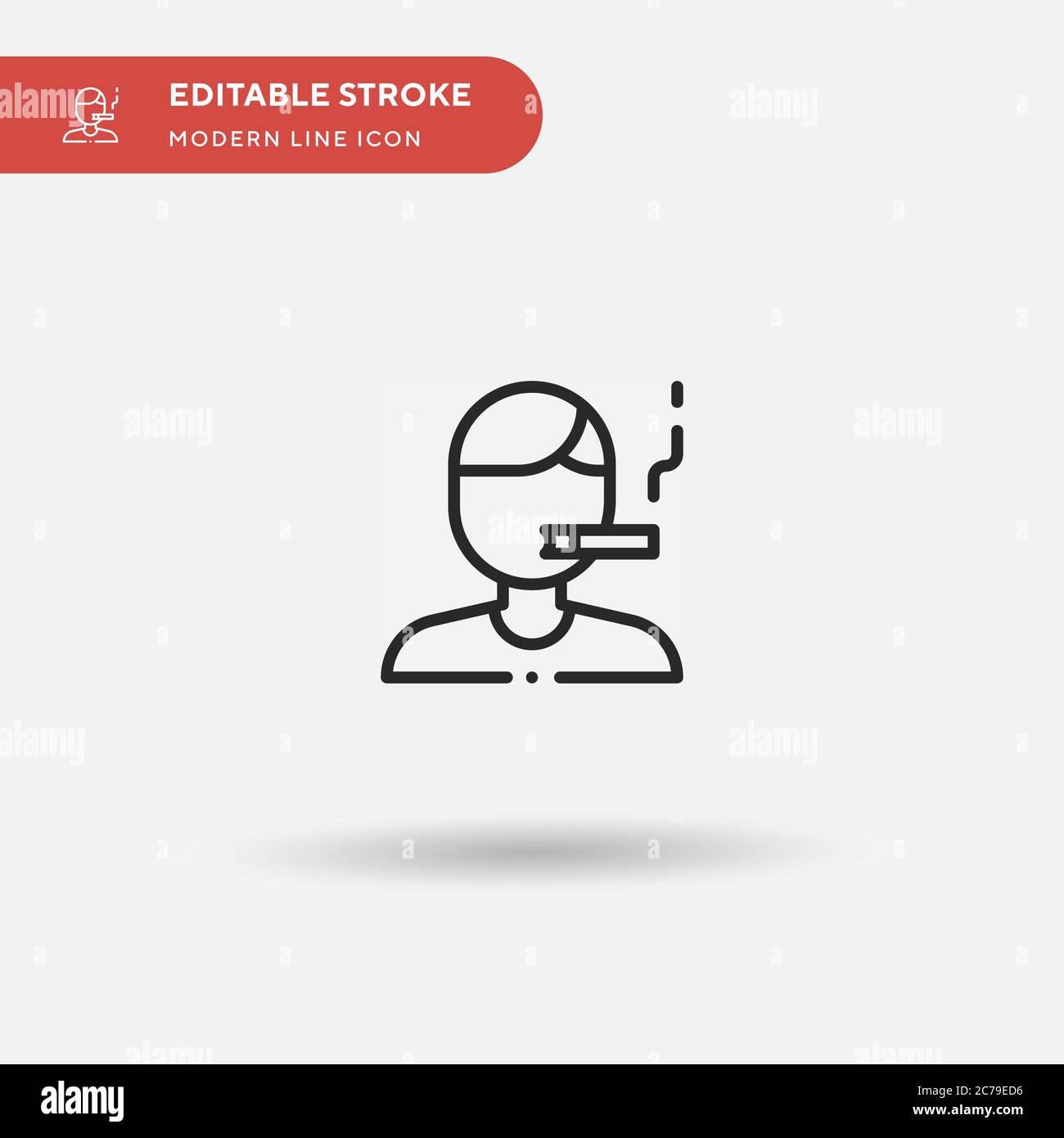 Smoker Simple vector icon. Illustration symbol design template for web ...
