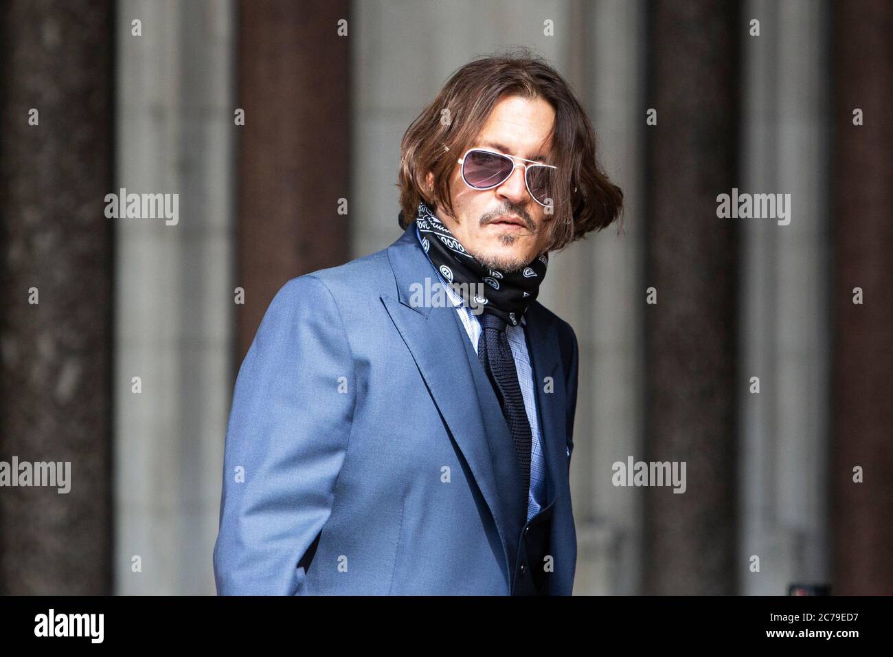 Actor Johnny Depp arrives at London's Royal Courts of Justice Stock ...