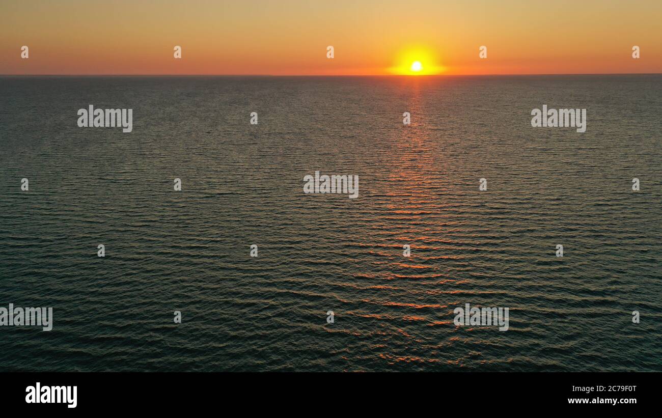 Beautiful sunrise over the horizon. aerial photography. sunrise in the ...