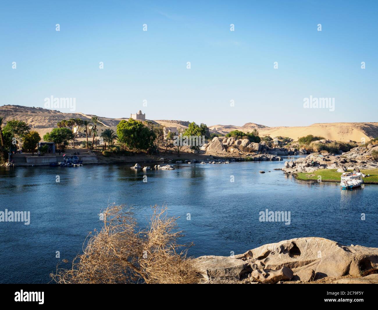 the river nile meets the sahara and rock formations to form a ...