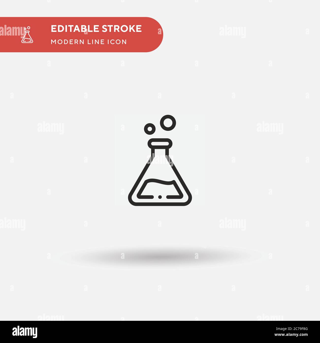 Flask Simple vector icon. Illustration symbol design template for web ...