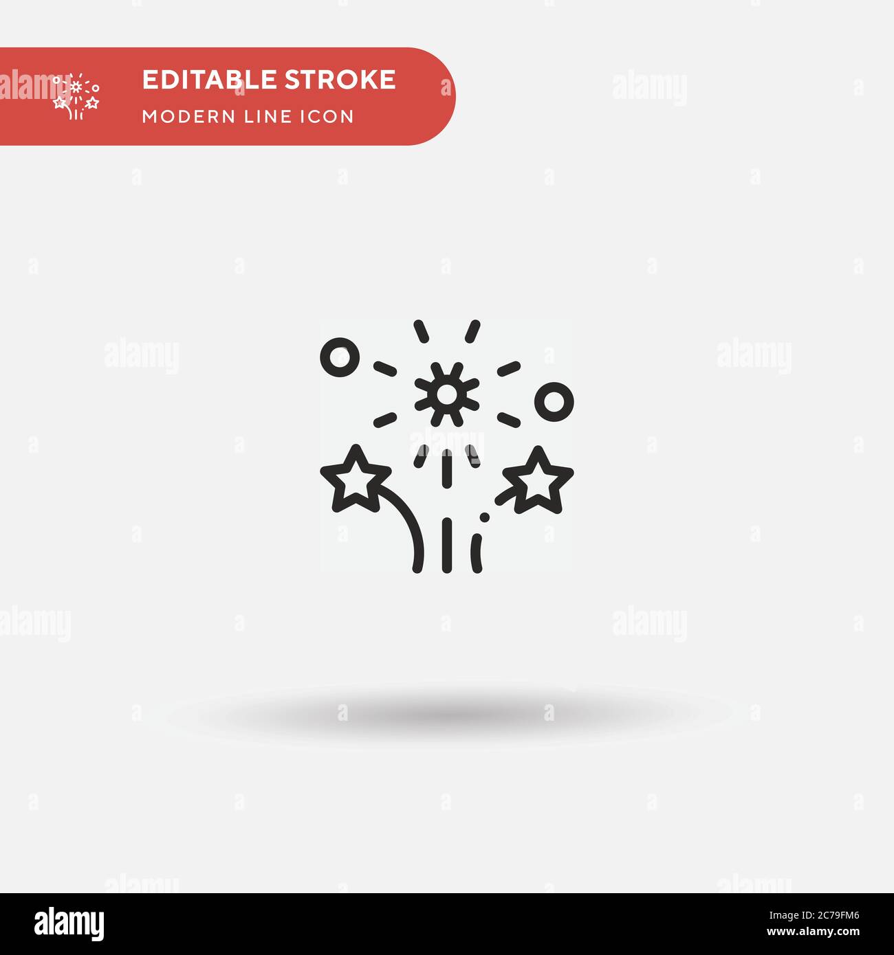 Fireworks Simple vector icon. Illustration symbol design template for ...