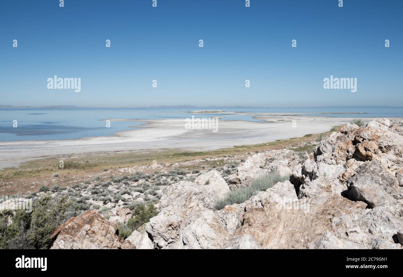 The Great Salt Lake, Utah USA Stock Photo - Alamy