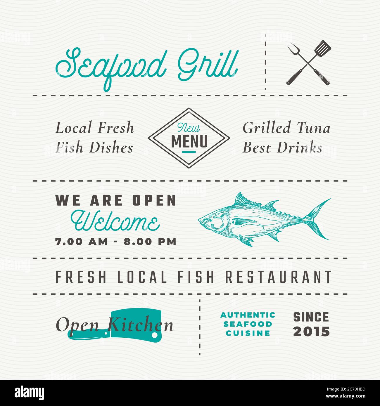 Seafood Restaurant Signs, Titles, Inscriptions and Menu Decoration ...