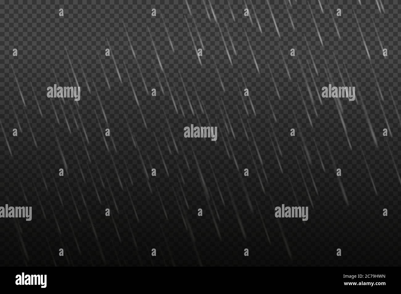 Vector illustration of cool single weather with cloud and heavy fall ...