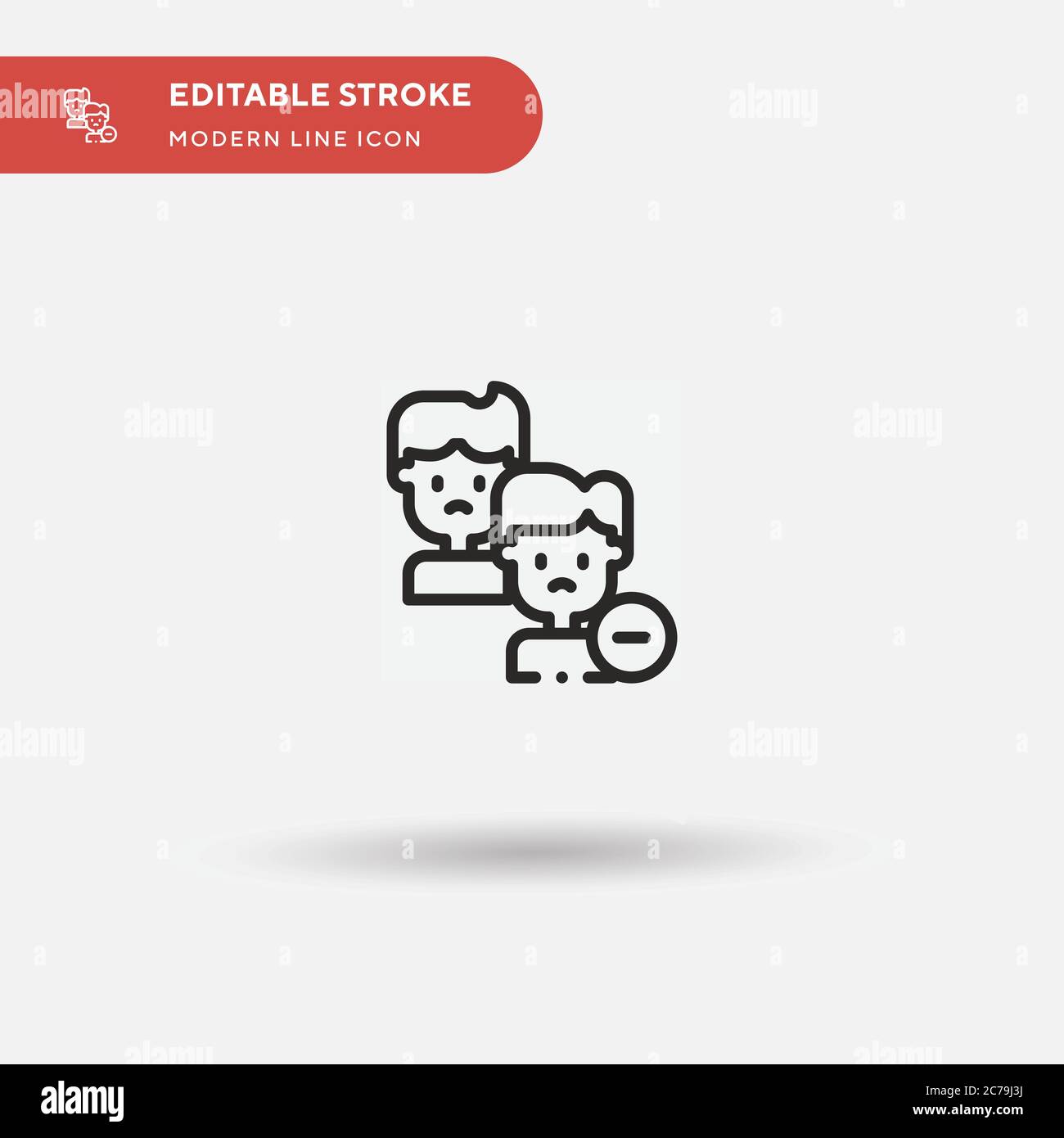 Remove Friend Simple vector icon. Illustration symbol design template ...