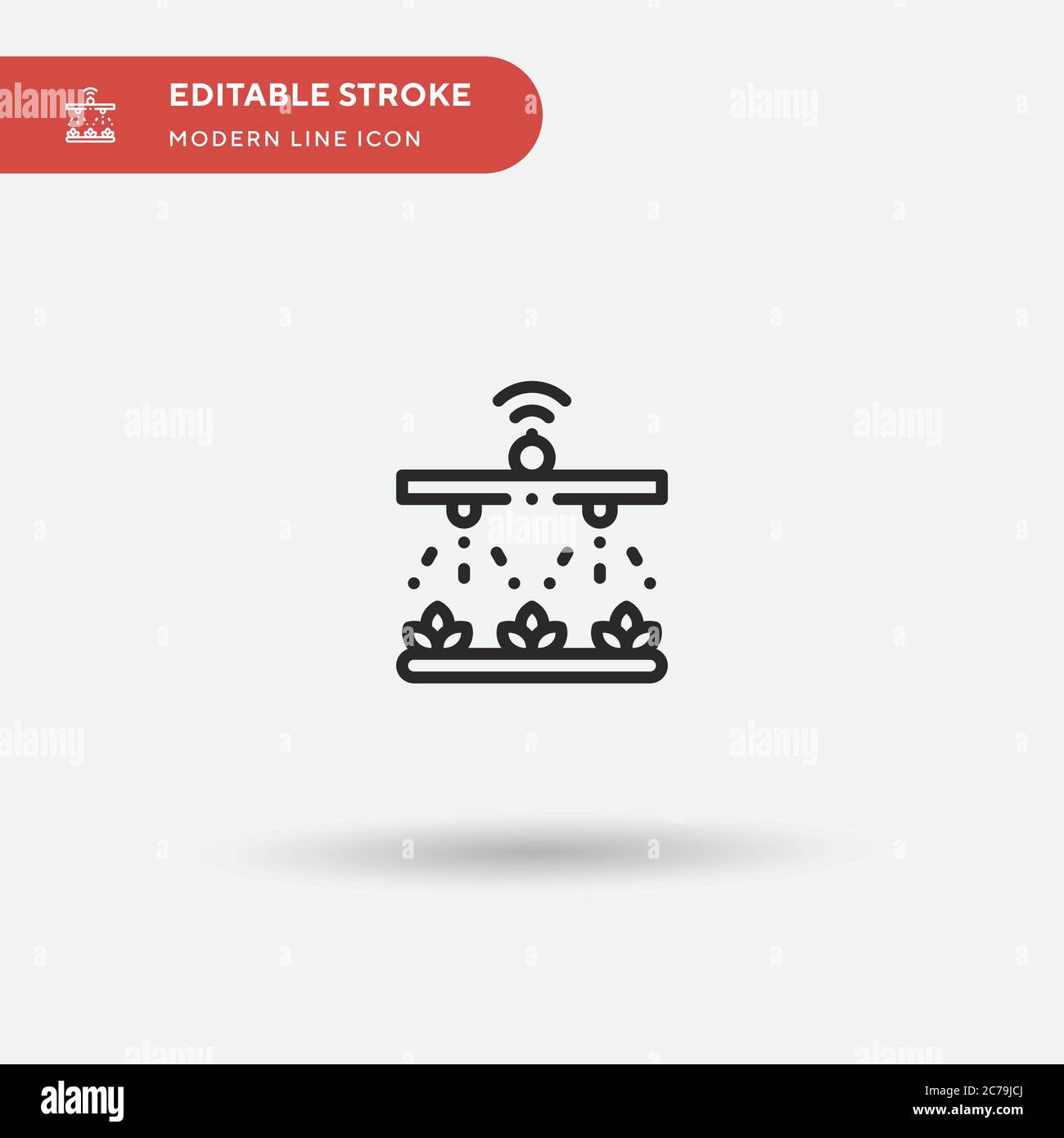 Watering Simple vector icon. Illustration symbol design template for ...