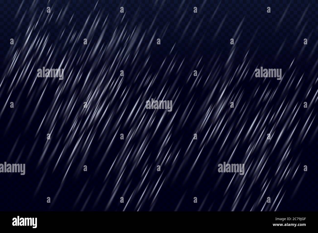 Vector illustration of cool single weather with cloud and heavy fall ...