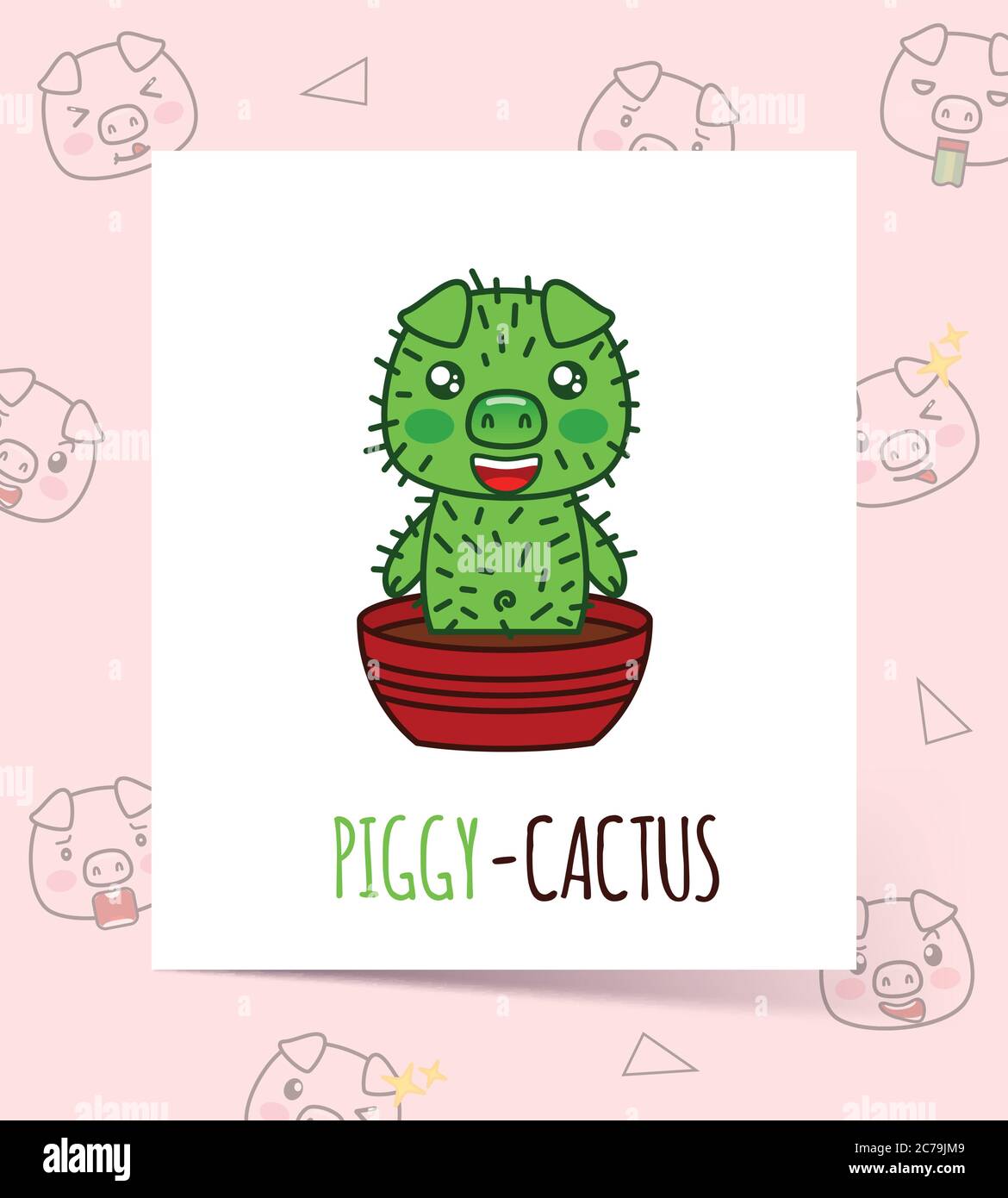 Happy Cactus Stock Vector Images - Alamy
