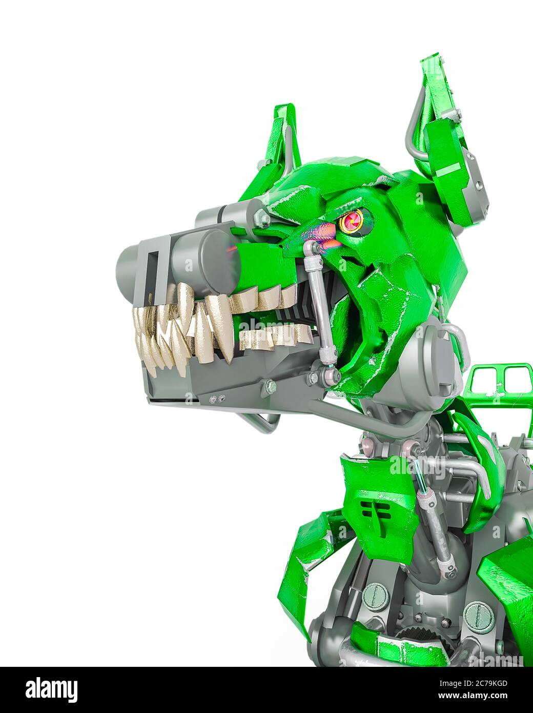 cyber security dog in white background, 3d illustration Stock Photo - Alamy