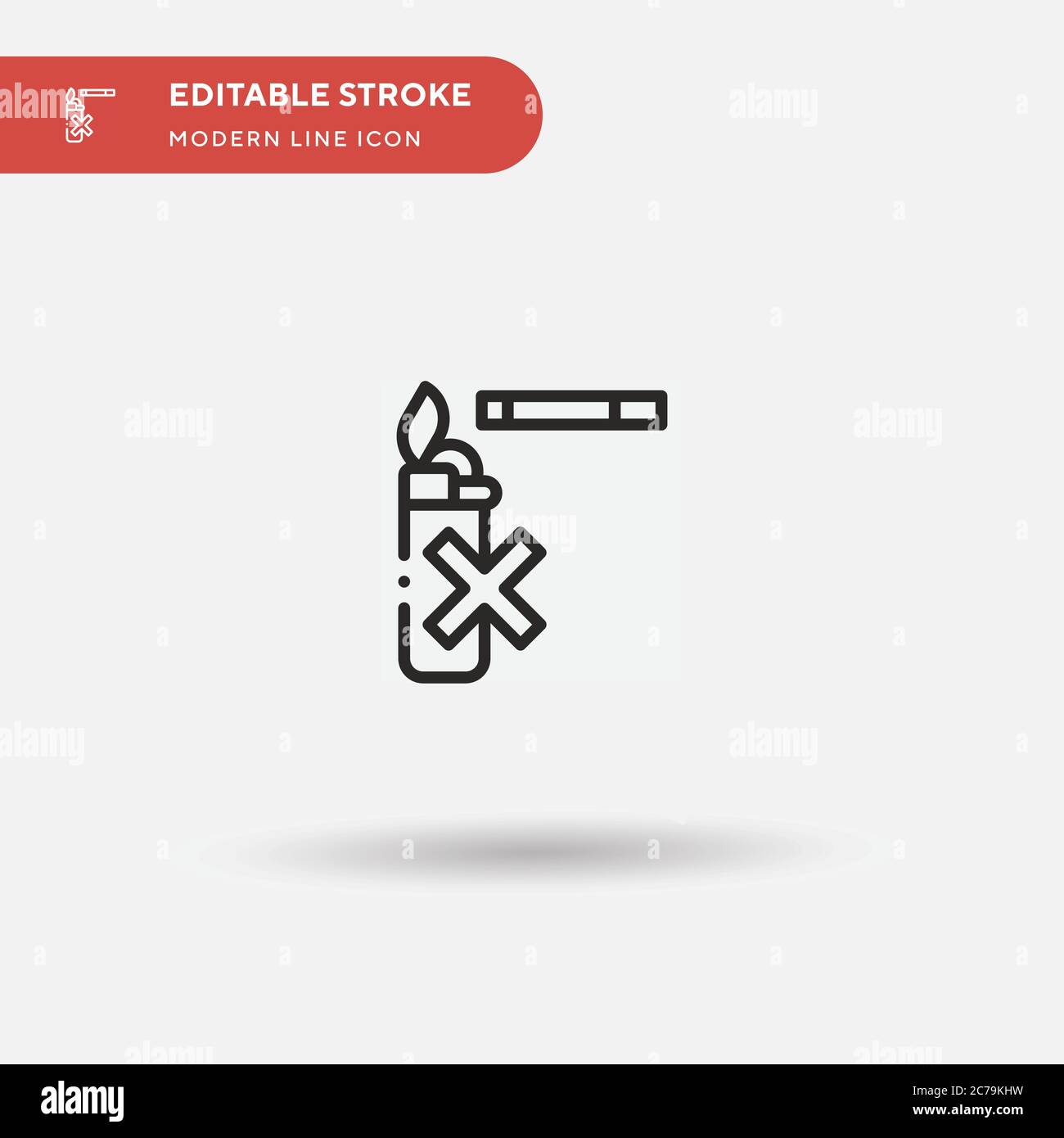 Quit Smoking Simple vector icon. Illustration symbol design template ...