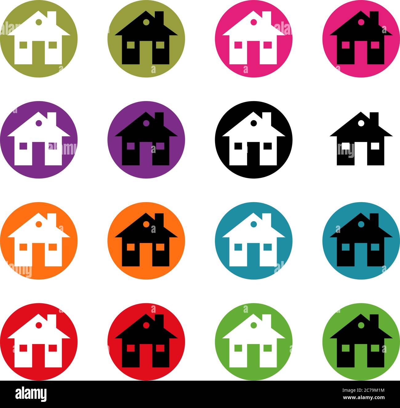 Rectangular house icons Stock Vector Images - Alamy