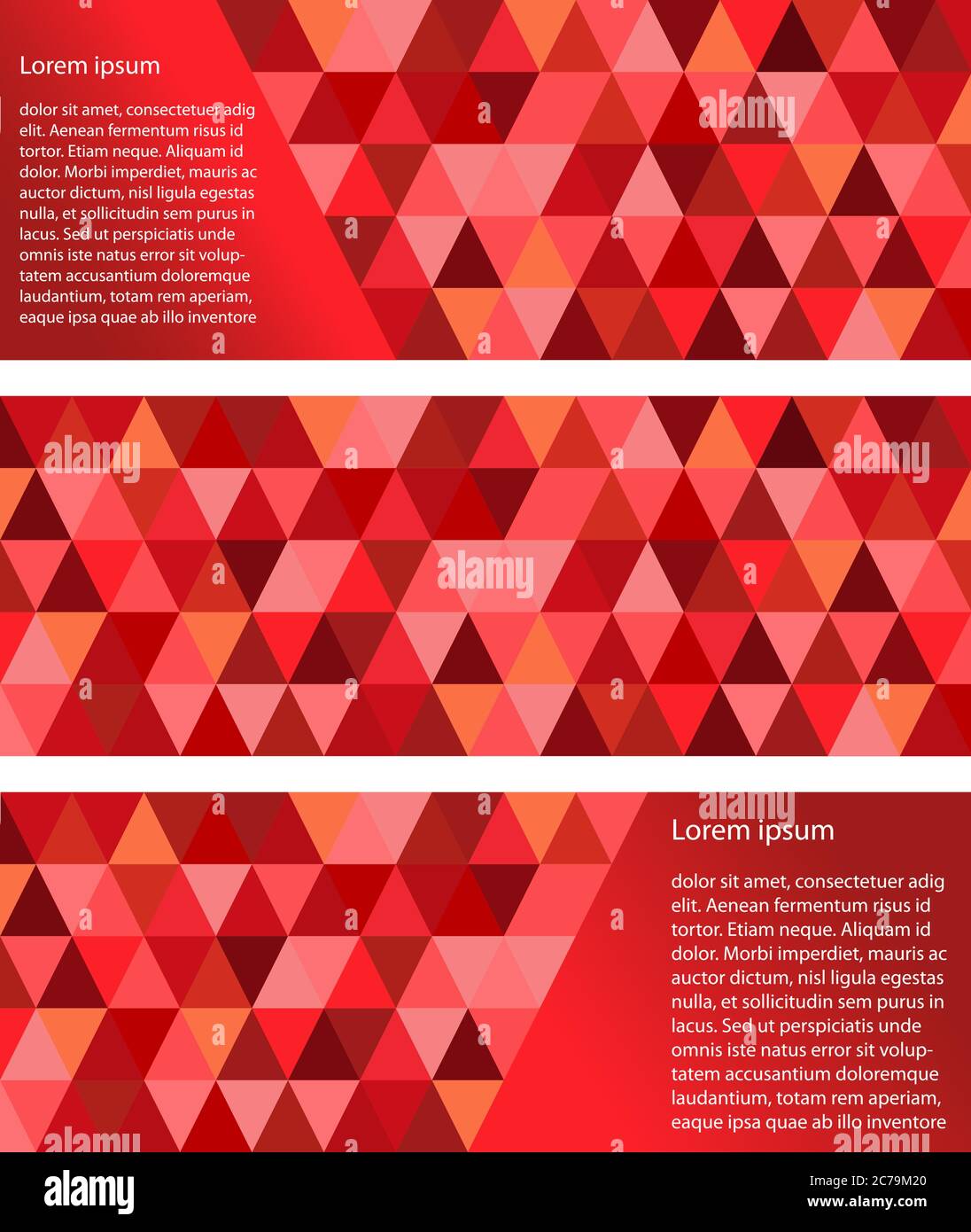 abstract geometric vector background, triangle pattern poly set Stock ...
