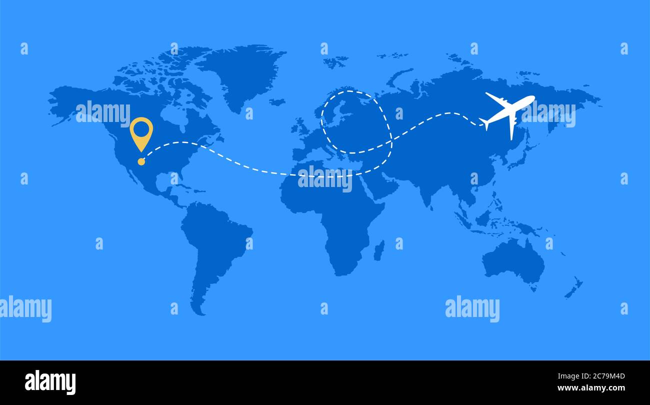 Flight lines map Stock Vector Images - Alamy