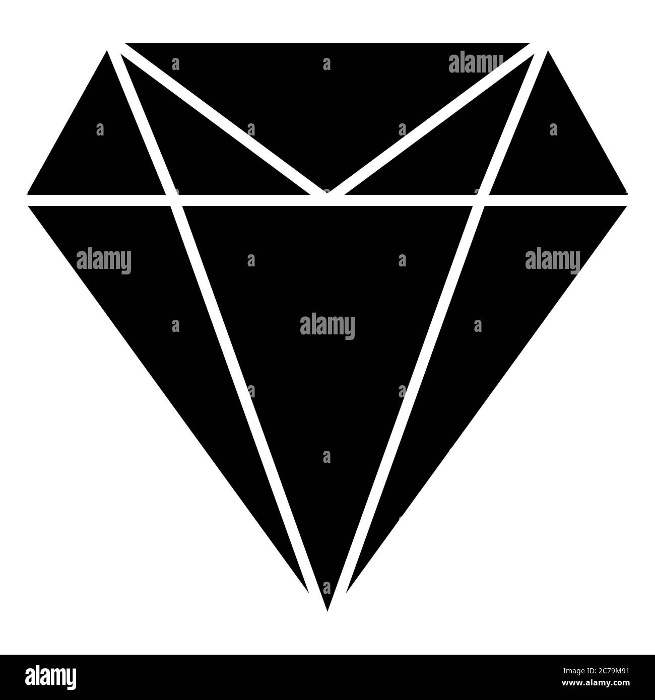 Diamond flat icon vector. Web symbol. Perfect Black pictogram ...