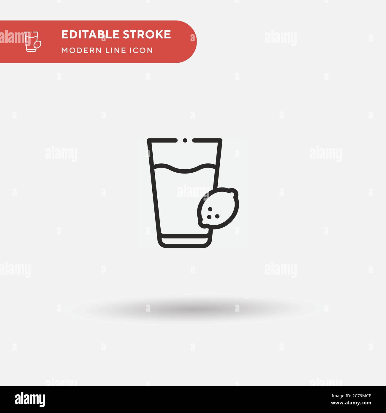 Lemonade Simple vector icon. Illustration symbol design template for ...