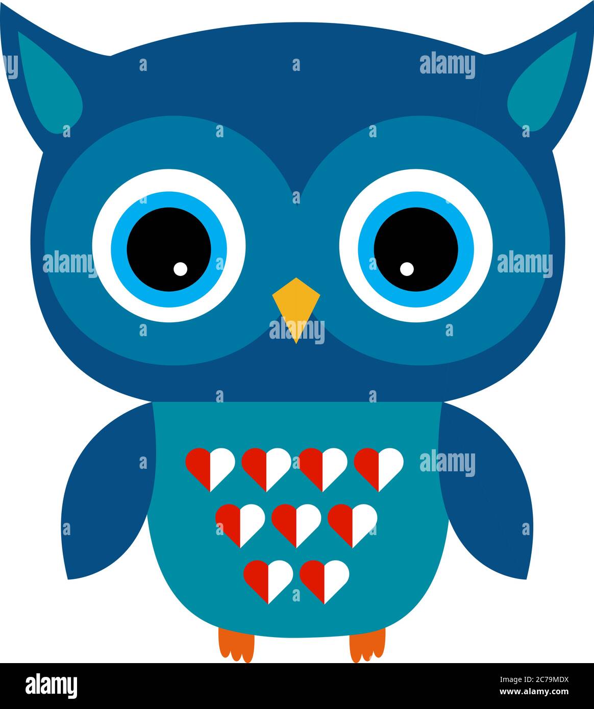 Cute Owl Vector Boy Character with Heart Stock Vector Image & Art - Alamy
