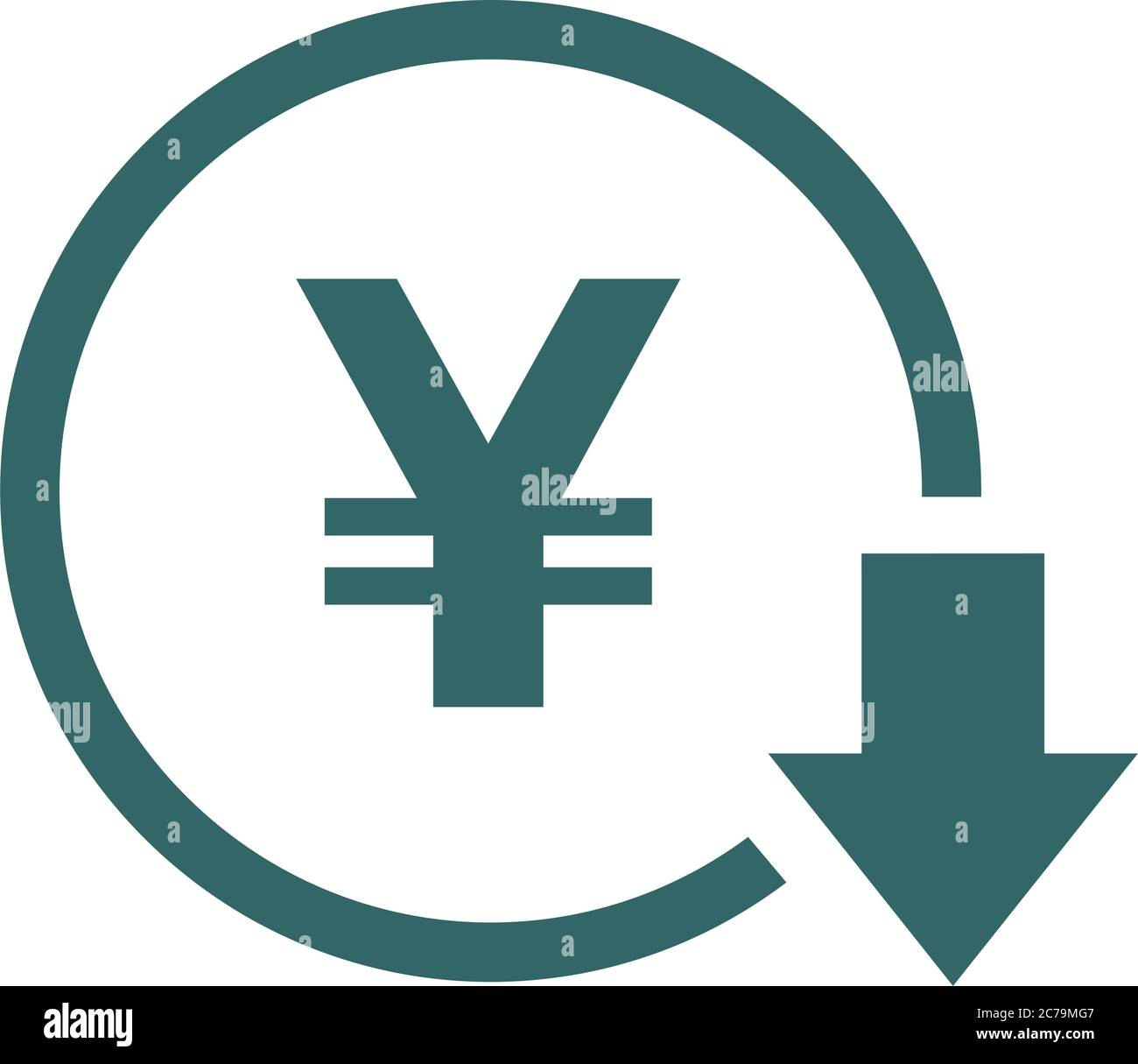 Cost reduction- decrease icon. Vector symbol image isolated on background Stock Vector Image ...