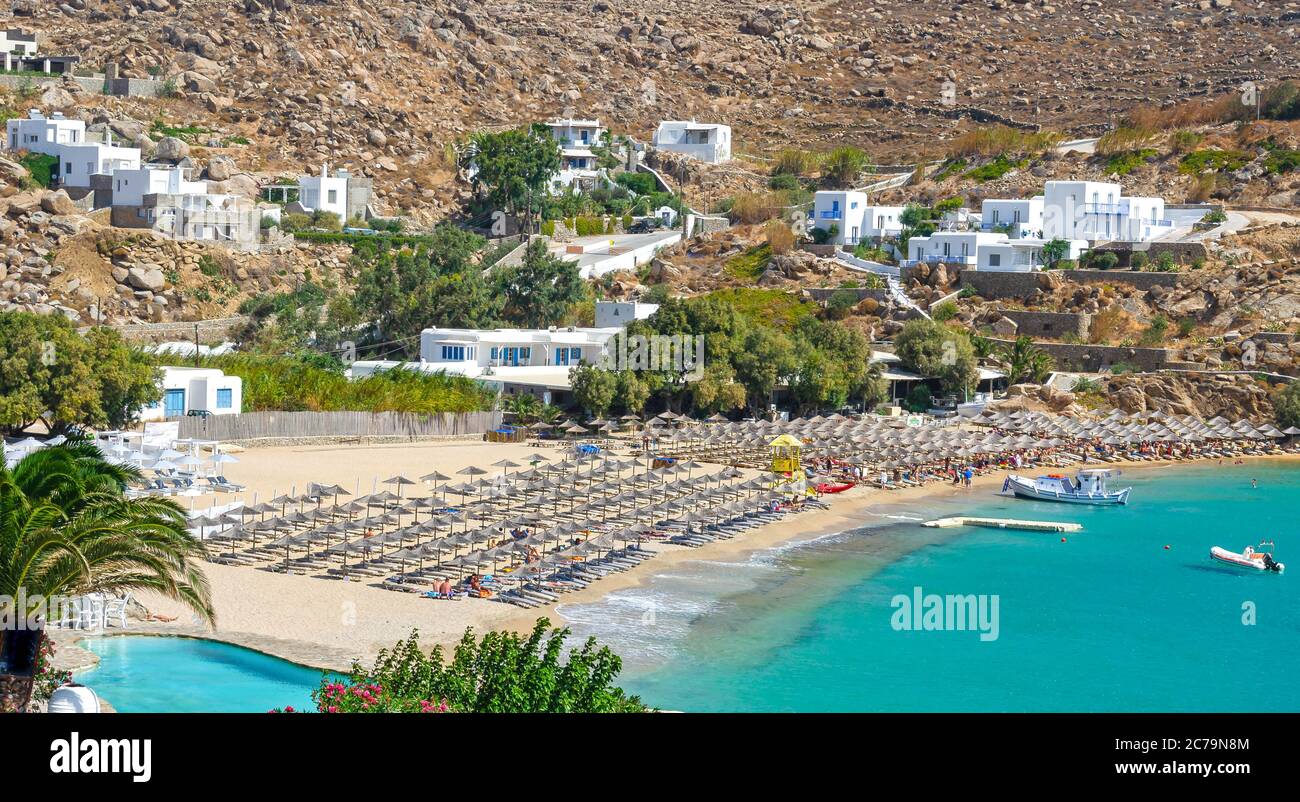 Paradise beach mykonos greek islands hi-res stock photography and ...