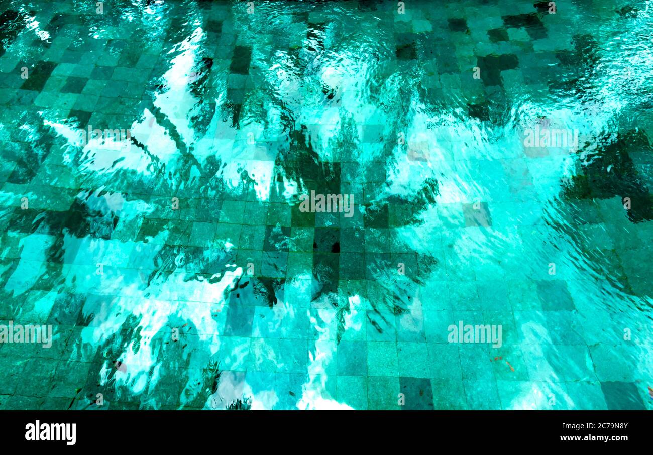 Pool water with reflections Stock Photo - Alamy
