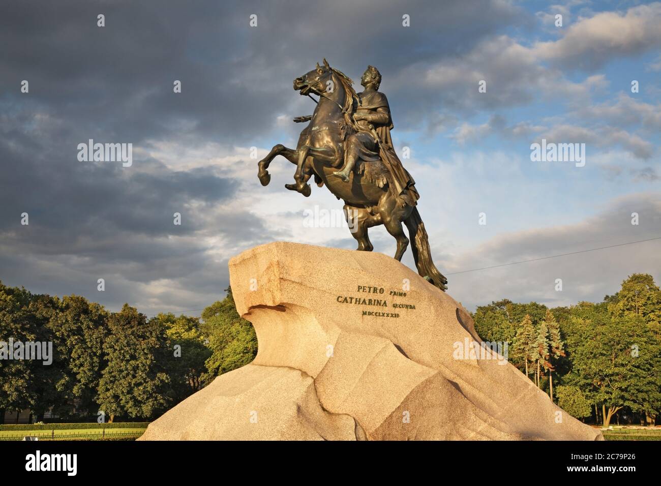 Bronze Horseman - equestrian statue of Peter Great in Saint Petersburg ...