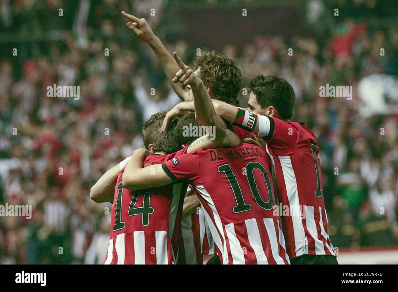 Célebration Goal Fernando Llorente during the Europa League 2011 - 2012 ...
